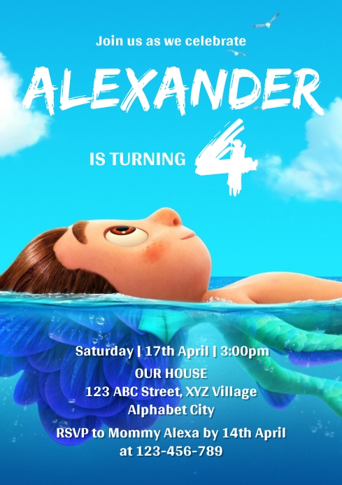 Luca Birthday Invitation Template | PosterMyWall