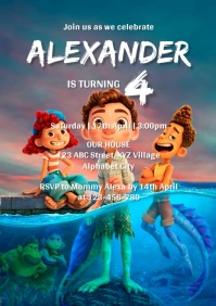 Luca Birthday Invitation Template | PosterMyWall