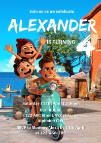 Luca Birthday Invitation Template | PosterMyWall