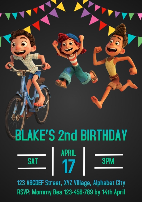 Copy of Luca Birthday Invitation | PosterMyWall