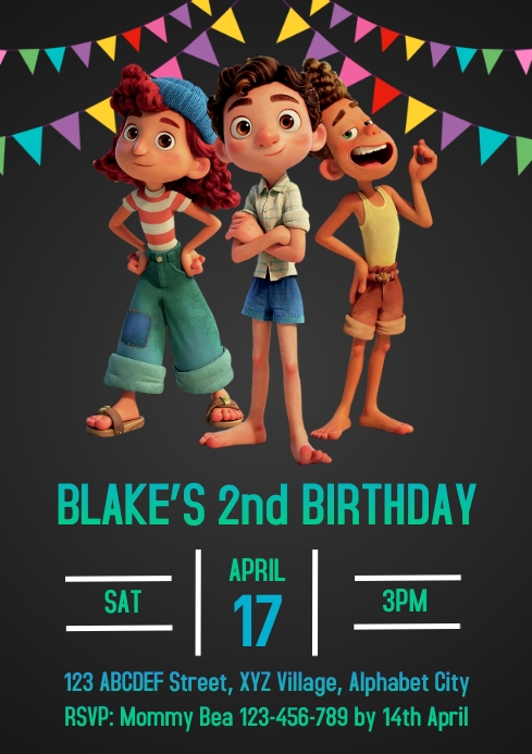 Luca Birthday Invitation Template | PosterMyWall