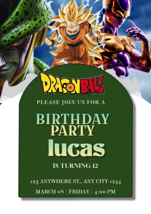 Lucas Birthday Celebration Dragon Ball Template | PosterMyWall