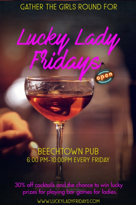 Copy of LUCKY LADY FRIDAYS | PosterMyWall