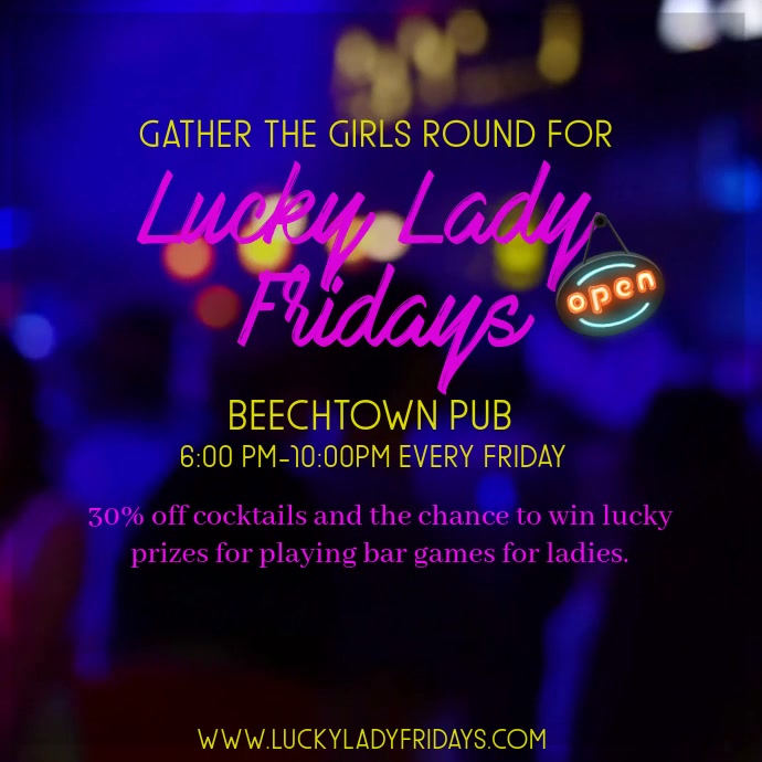 Copy of LUCKY LADY FRIDAYS | PosterMyWall