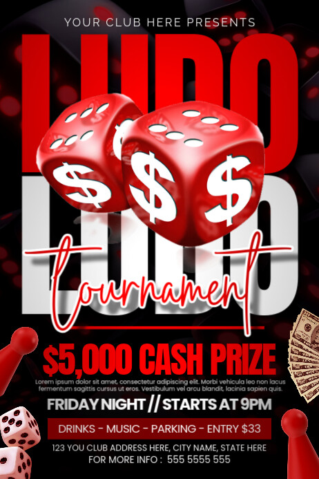 Plantilla de Ludo Tournament | PosterMyWall