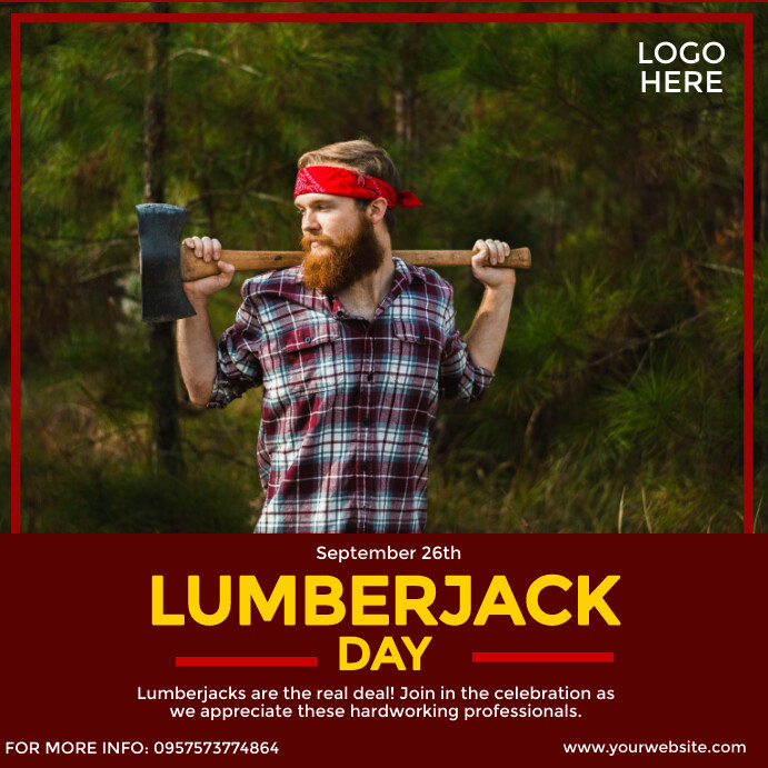Lumberjack Day Template | PosterMyWall