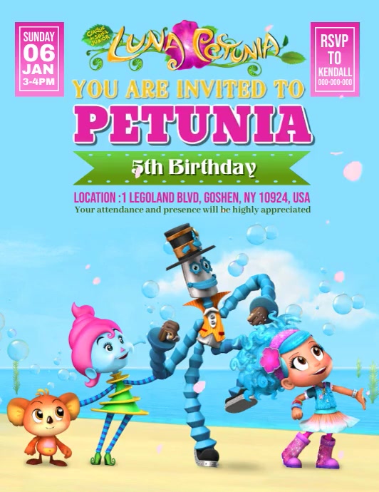 Luna Petunia Template | PosterMyWall