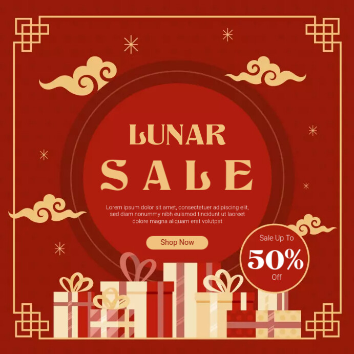 Lunar Chinese Sale Poster Template | PosterMyWall