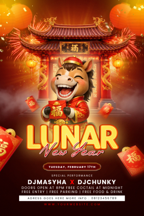 Lunar New Year 2026 Poster Design Template | PosterMyWall
