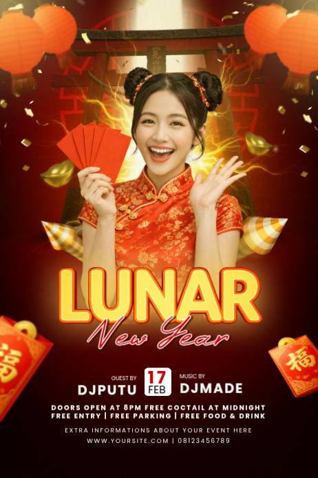 Lunar New Year 2026 Poster Template | PosterMyWall