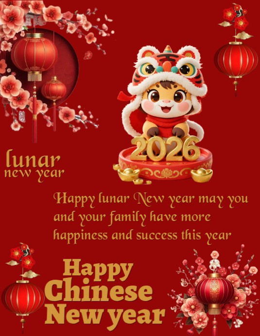 Lunar new year flyer Template | PosterMyWall
