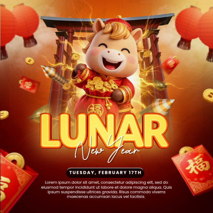 Szablon Lunar New Year Instagram Template | PosterMyWall