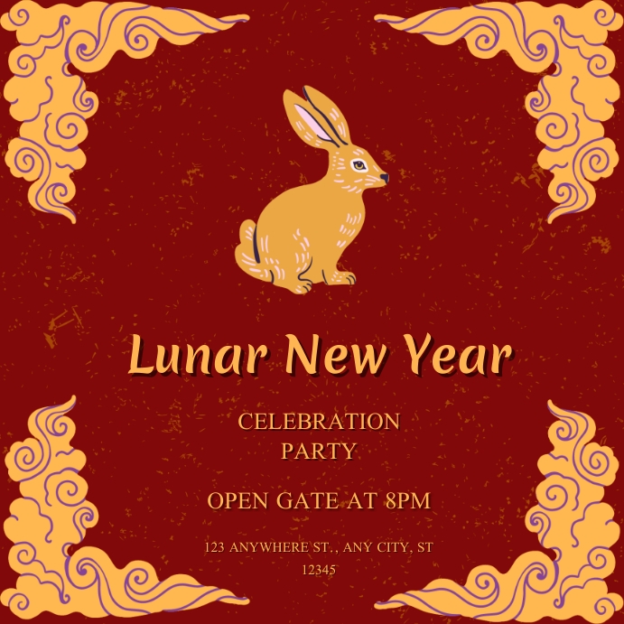 LUNAR NY INVITATION PARTY Template | PosterMyWall