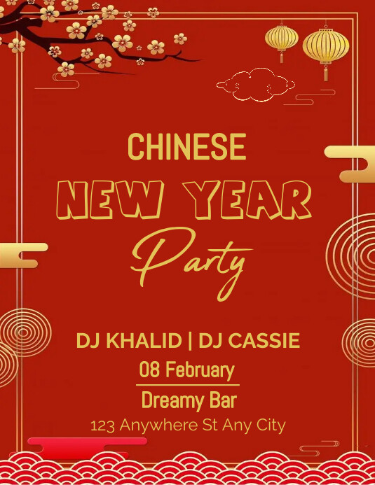 Lunar Party Pamflet Templat | PosterMyWall