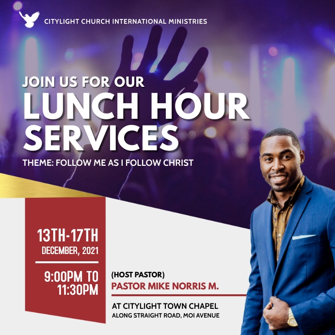 Etensuur Kerkdienste Flyer Ontwerp templaat | PosterMyWall