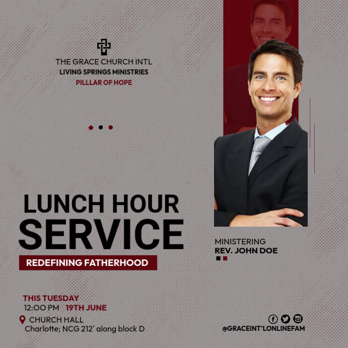 lunch hour service Template | PosterMyWall
