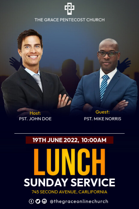 lunch hour service Template | PosterMyWall