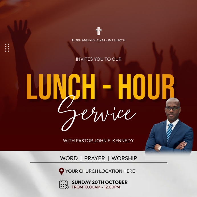 Lunch hour service Template | PosterMyWall