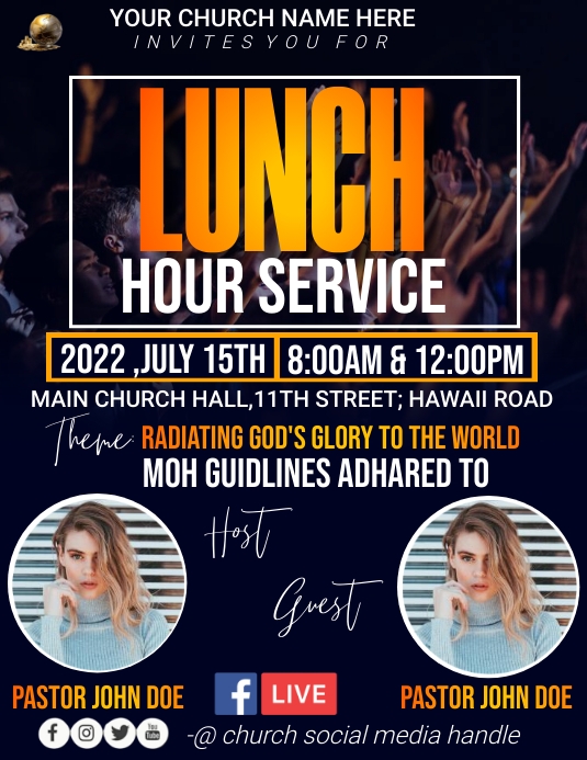 lunch hour service Template | PosterMyWall