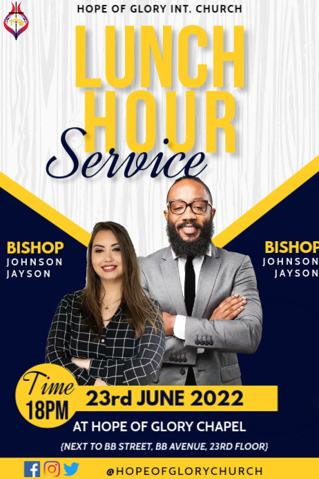 Lunch Hour Service Template | PosterMyWall