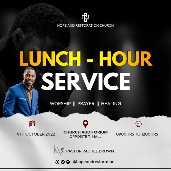 Lunch hour service Template | PosterMyWall