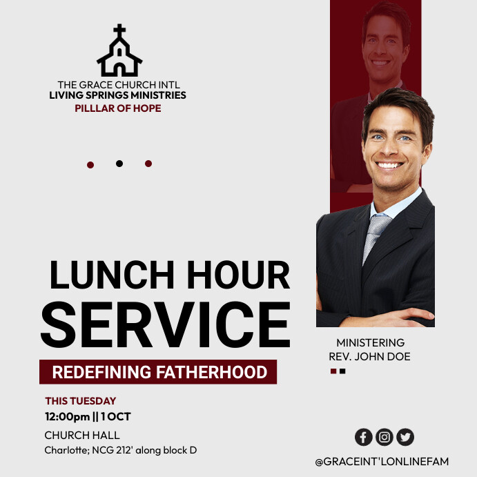 Plantilla de lunch hour service | PosterMyWall