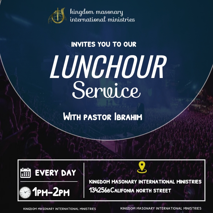 LUNCH HOUR SERVICE FLYER POSTER TEMPLATE | PosterMyWall