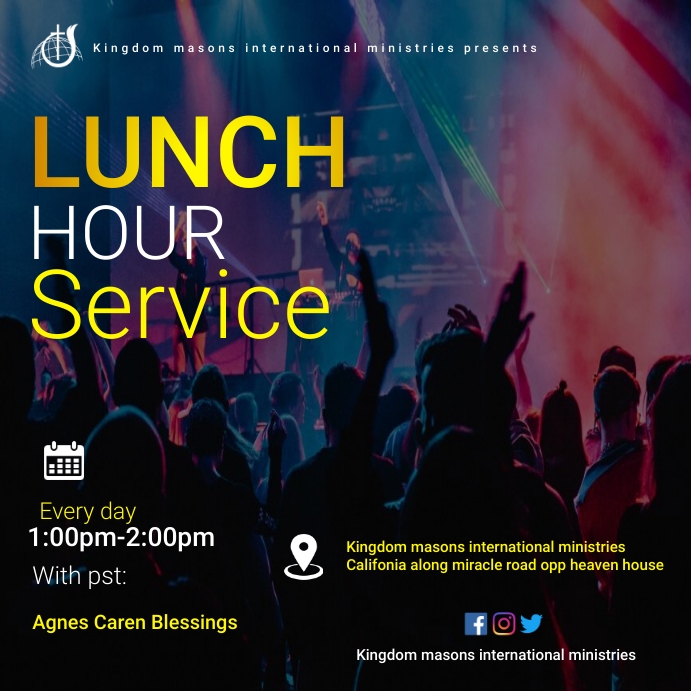 LUNCH HOUR SERVICE FLYER POSTER TEMPLATE | PosterMyWall