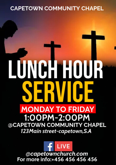 lunch hour service flyer template | PosterMyWall