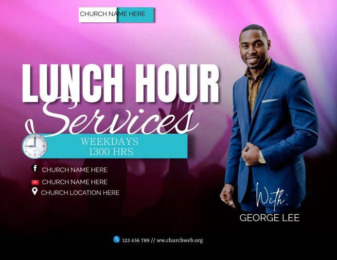Copy of Lunch hour service poster | PosterMyWall