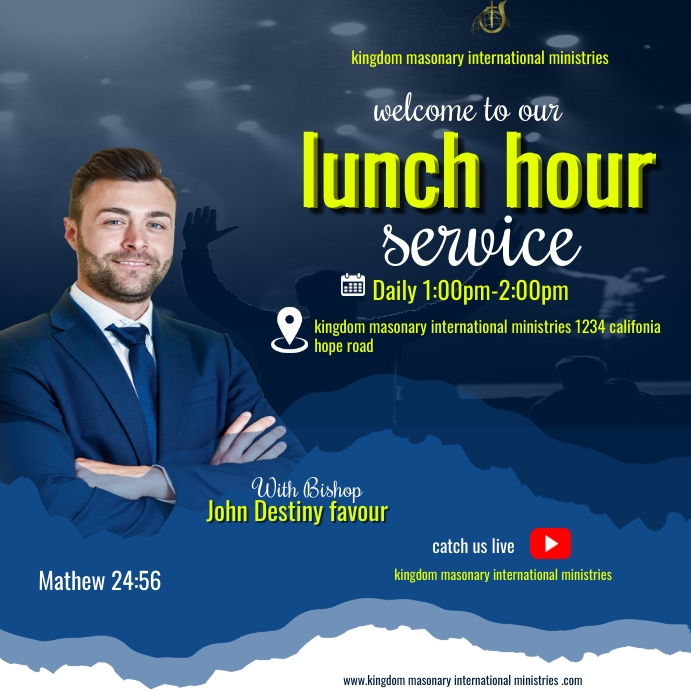 LUNCH HOUR SERVICE TEMPLATE | PosterMyWall