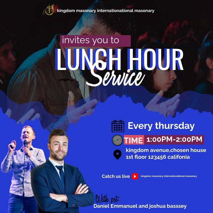 LUNCH HOUR SERVICE TEMPLATE | PosterMyWall
