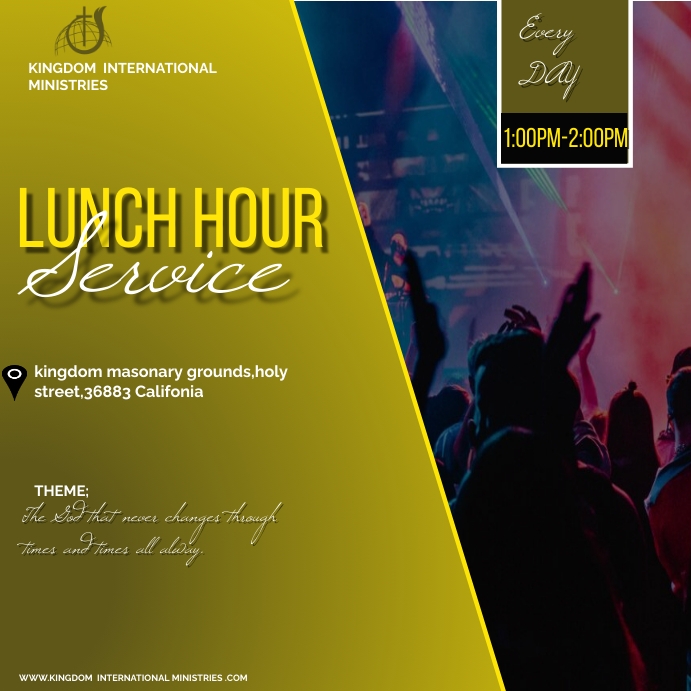 LUNCH HOUR SERVICE TEMPLATE | PosterMyWall