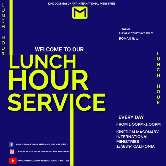LUNCH HOUR SERVICE TEMPLATE | PosterMyWall