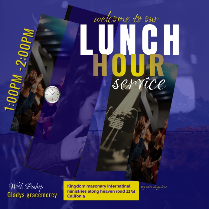 Plantilla de LUNCH HOUR SERVICE TEMPLATE | PosterMyWall