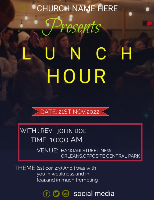 lunch hour services Template | PosterMyWall