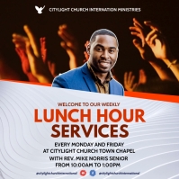 church lunch hour service flyer design Template | PosterMyWall