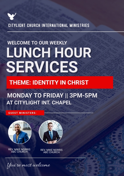 lunch hour services flyer template | PosterMyWall