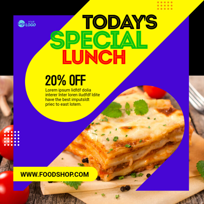 Lunch Meal Offer Post Template | PosterMyWall