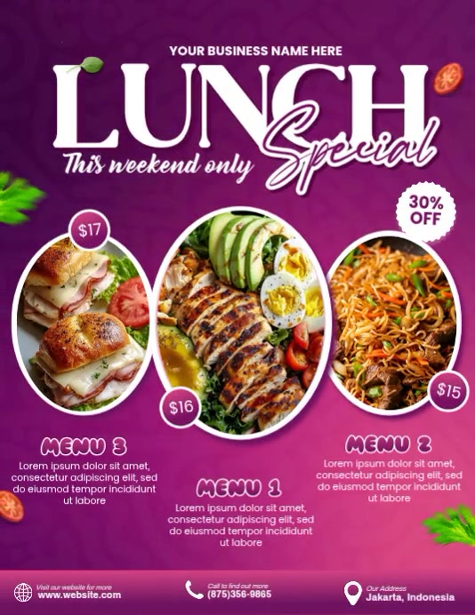 Plantilla de Lunch Special Menu Template | PosterMyWall