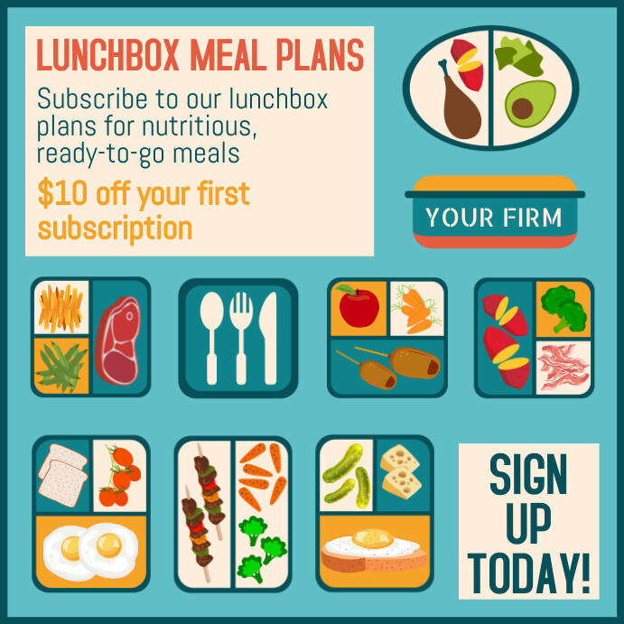 Lunchbox Meal Plans Ad Template Instagram Pos | PosterMyWall