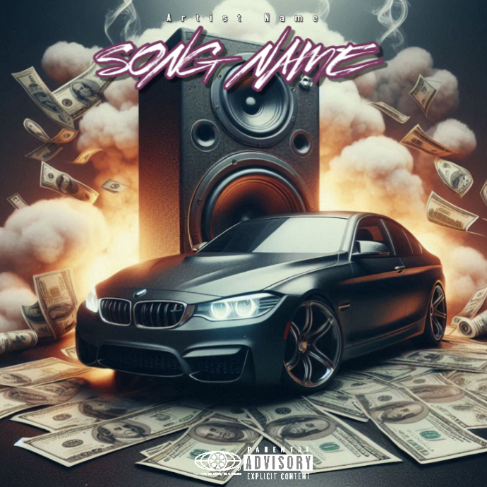 Lurcury speaker car mixtape cover Template | PosterMyWall