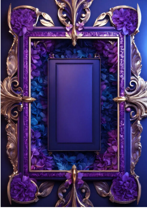 Copy of Luxurious blue and purple picture frame | PosterMyWall