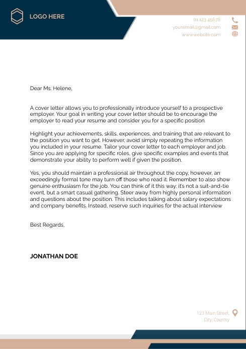 Luxurious corporate letterhead template | PosterMyWall