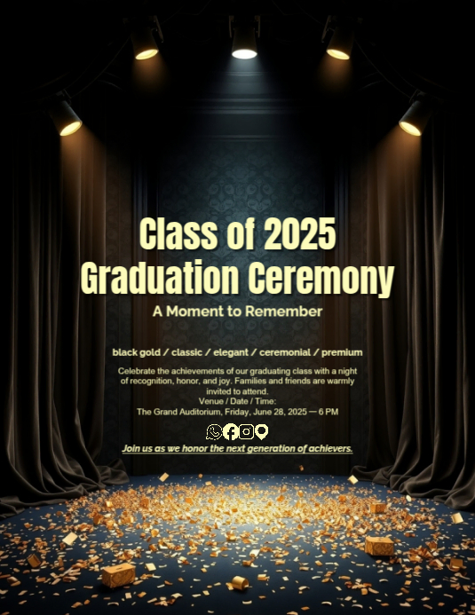 Modèle Luxurious Graduation Ceremony Program Flyer | PosterMyWall