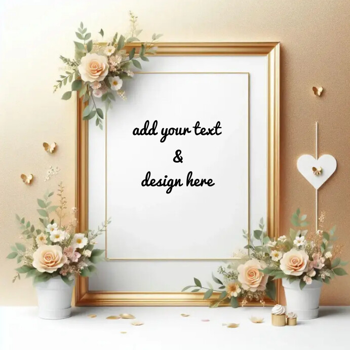 Modello Luxurious wedding frame design | PosterMyWall