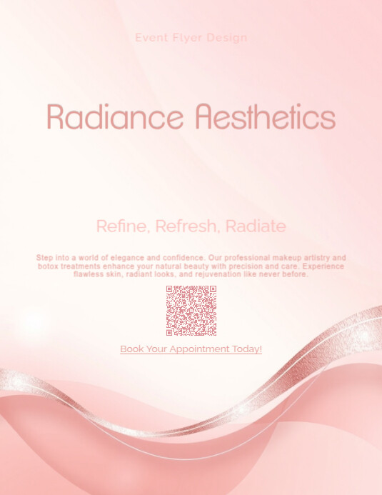 Luxury aesthetic clinic flyer template for makeup and botox promotions ...