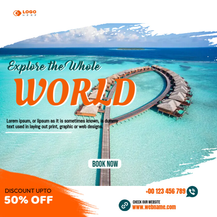 Luxury Beach Vacation Ads Template | PosterMyWall