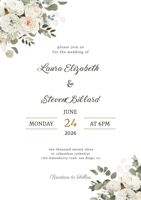 Luxury Bridal Shower Wedding Invitation Template | PosterMyWall