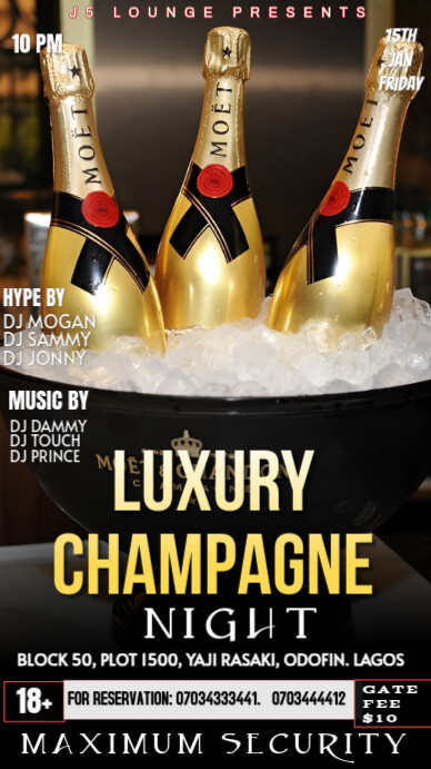 Copy of Luxury champagne night | PosterMyWall